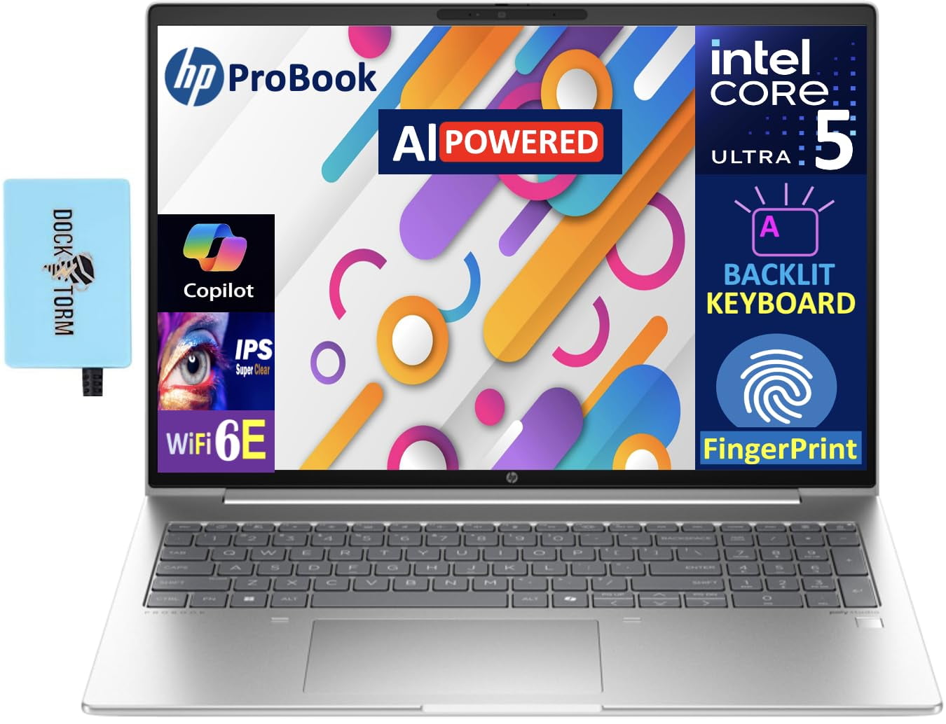 HP Probook 460 AI Powered Laptop 16.0" IPS WUXGA Display (Intel Ultra 5 125U, 64GB DDR5, 4TB ...
