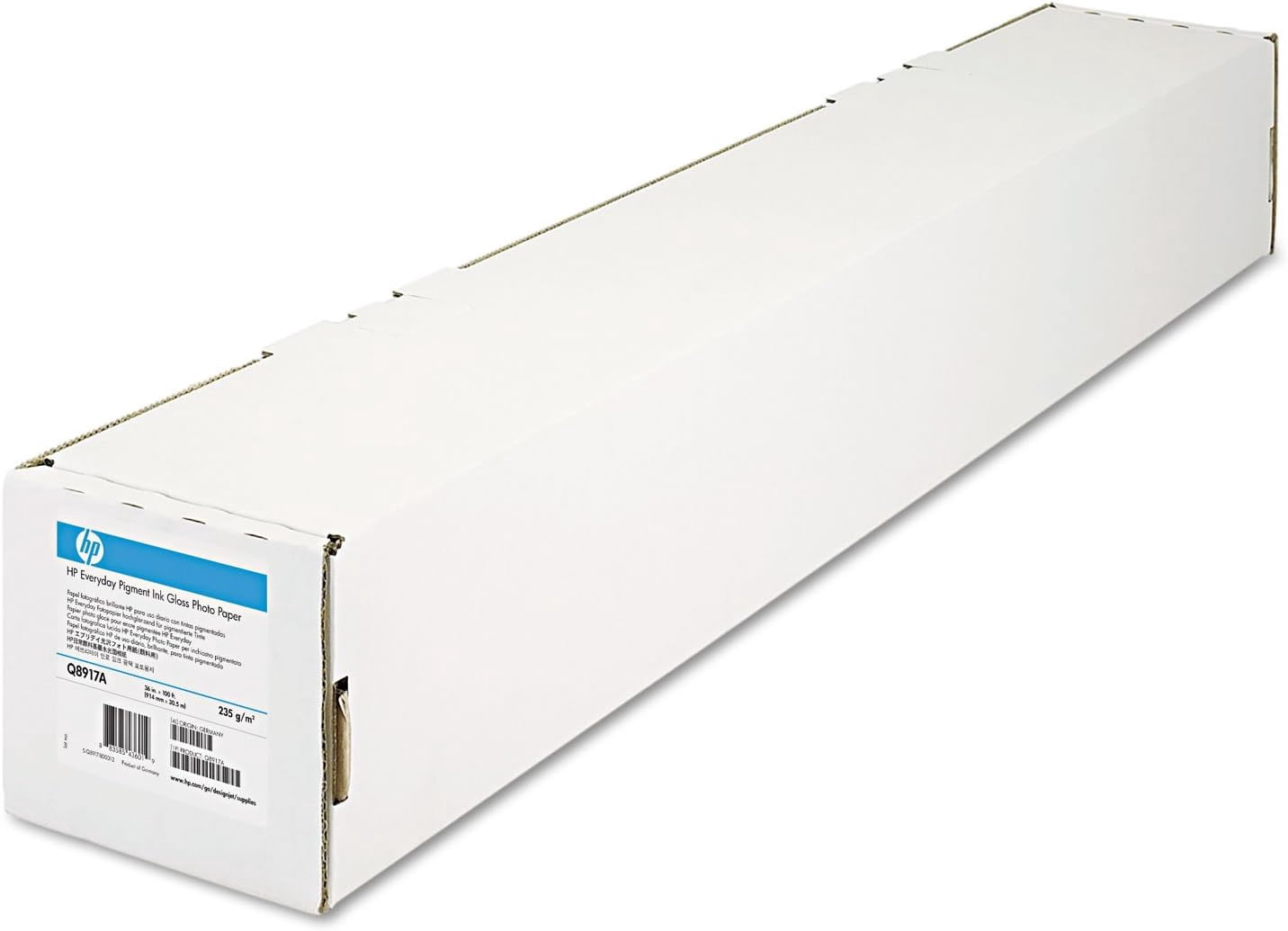 HP Q8917A Everyday Pigment Ink Photo Paper Roll, Glossy, 36-Inch x 100 ...
