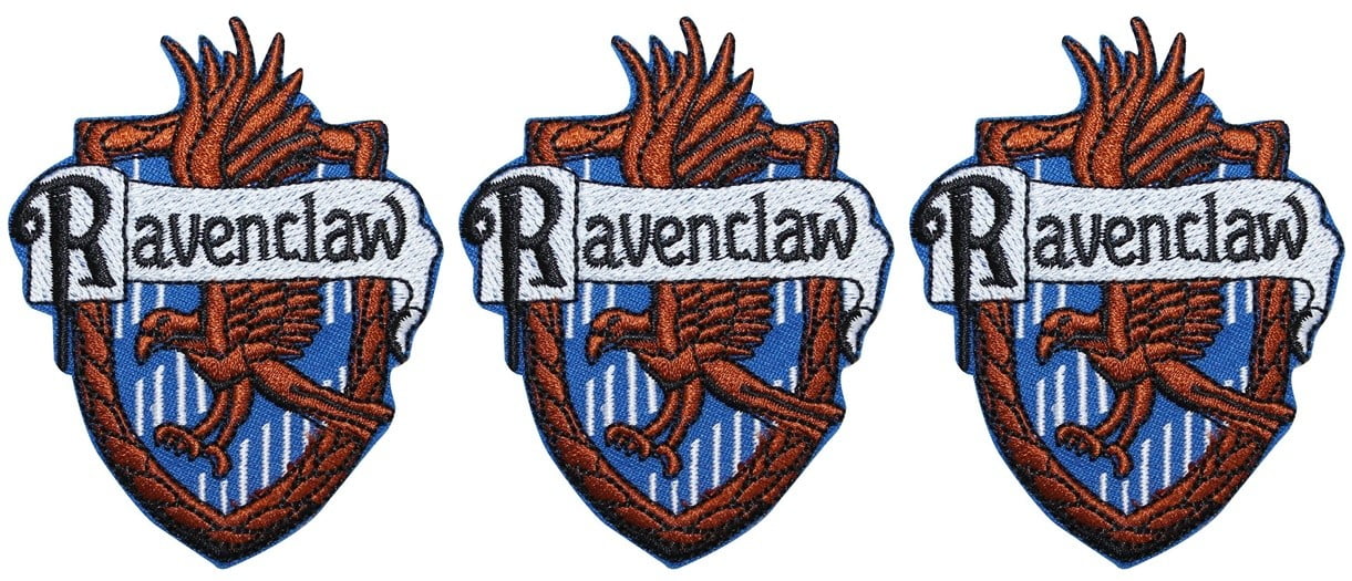 HP Harry Potter Hogwarts Ravenclaw Crest 3" Tall Embroidered Iron on ...
