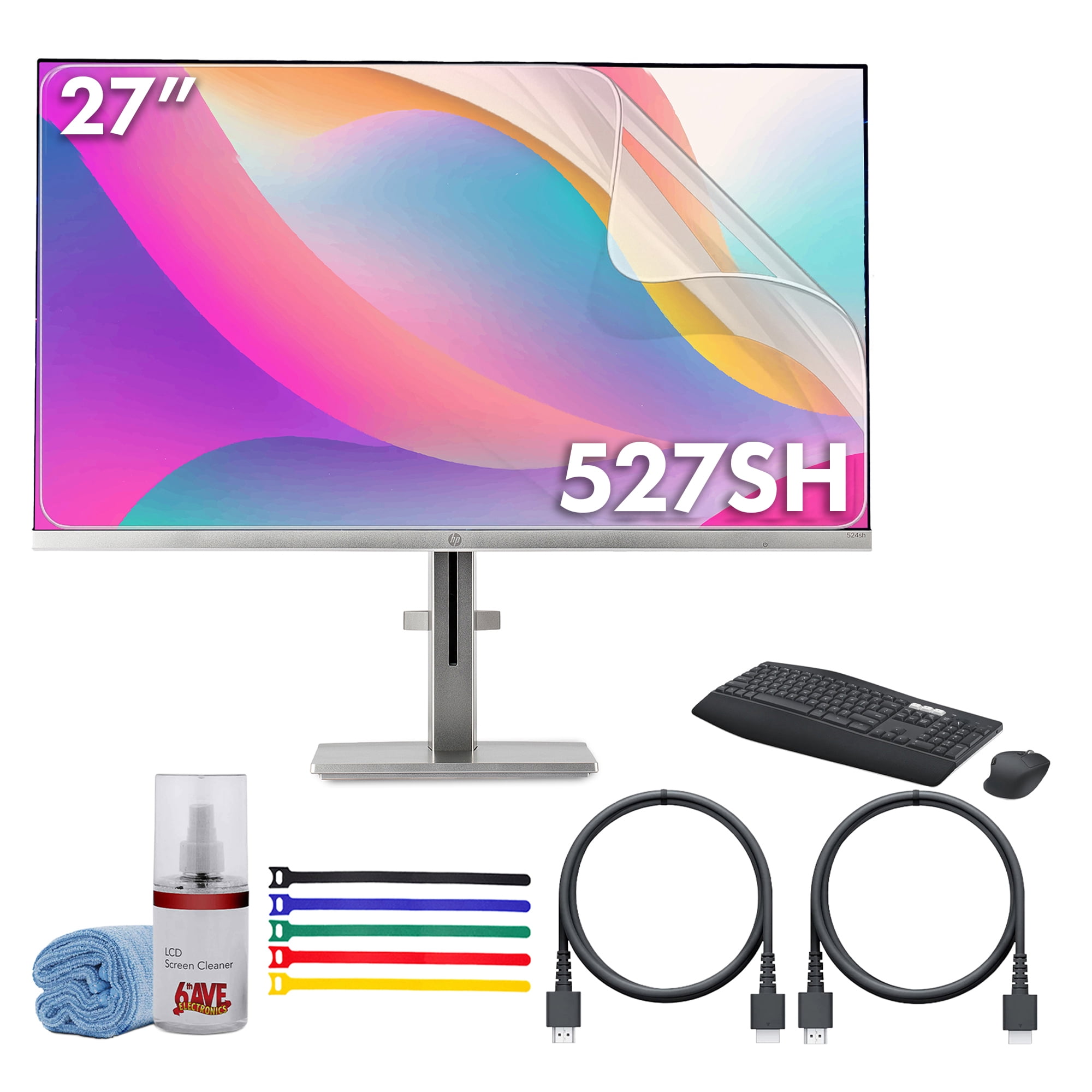 HP Series 5 27 inch FHD Height Adjust Monitor Bundle Including ...