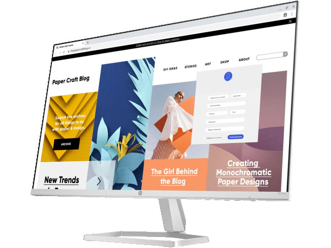 HP Series 5 27 inch FHD White LCD Monitor - 527sw 27" FHD (1920 x 1080 ...