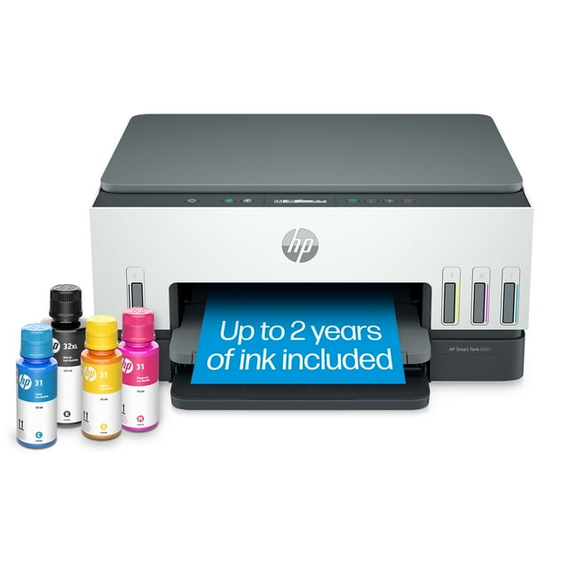 HP 2H0B9A#B1H Smart Tank 6001 All-in-One Printer - White/Grey - Walmart.com