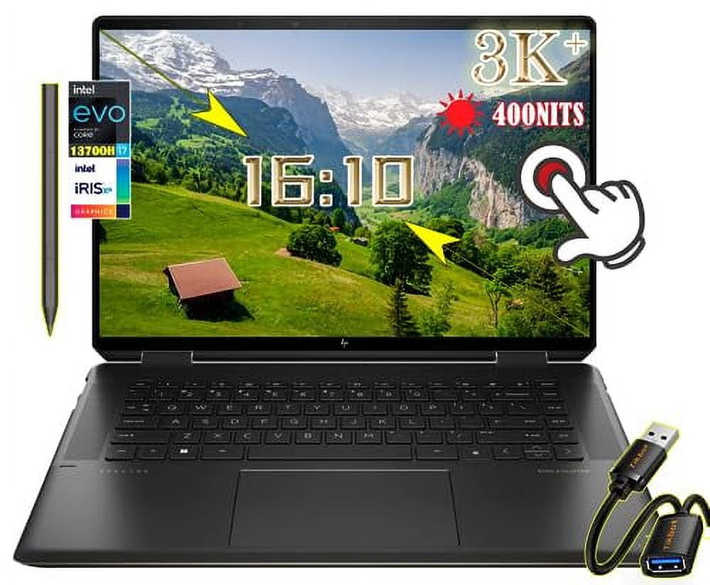HP Spectre 2-in-1 16" 3K+ 400Nits Touch-Screen Laptop | Intel Evo 14 ...