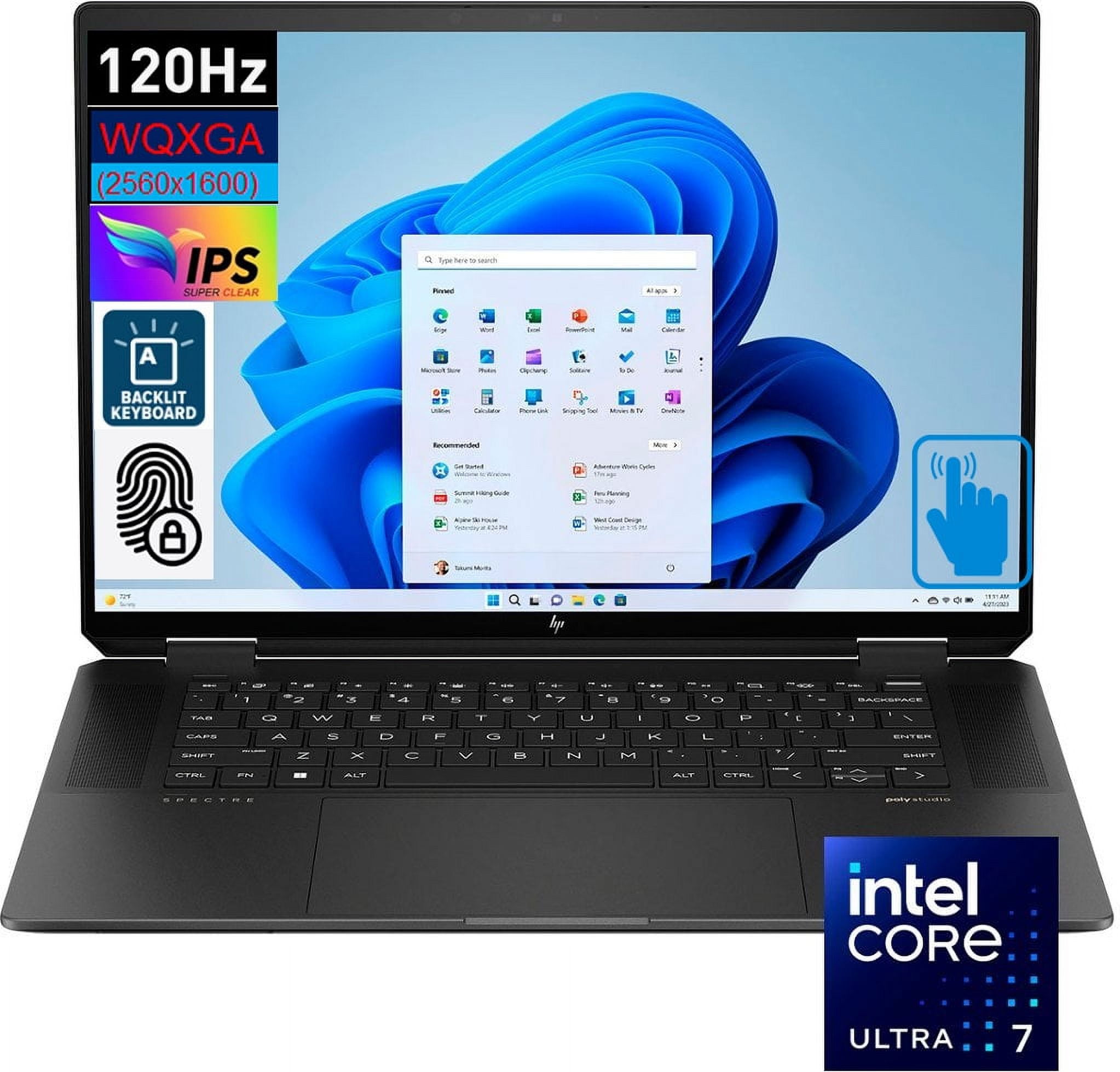 HP Spectre x360 2-in-1 Laptop 16.0" 120 Hz Touchscreen IPS WQXGA (14th ...