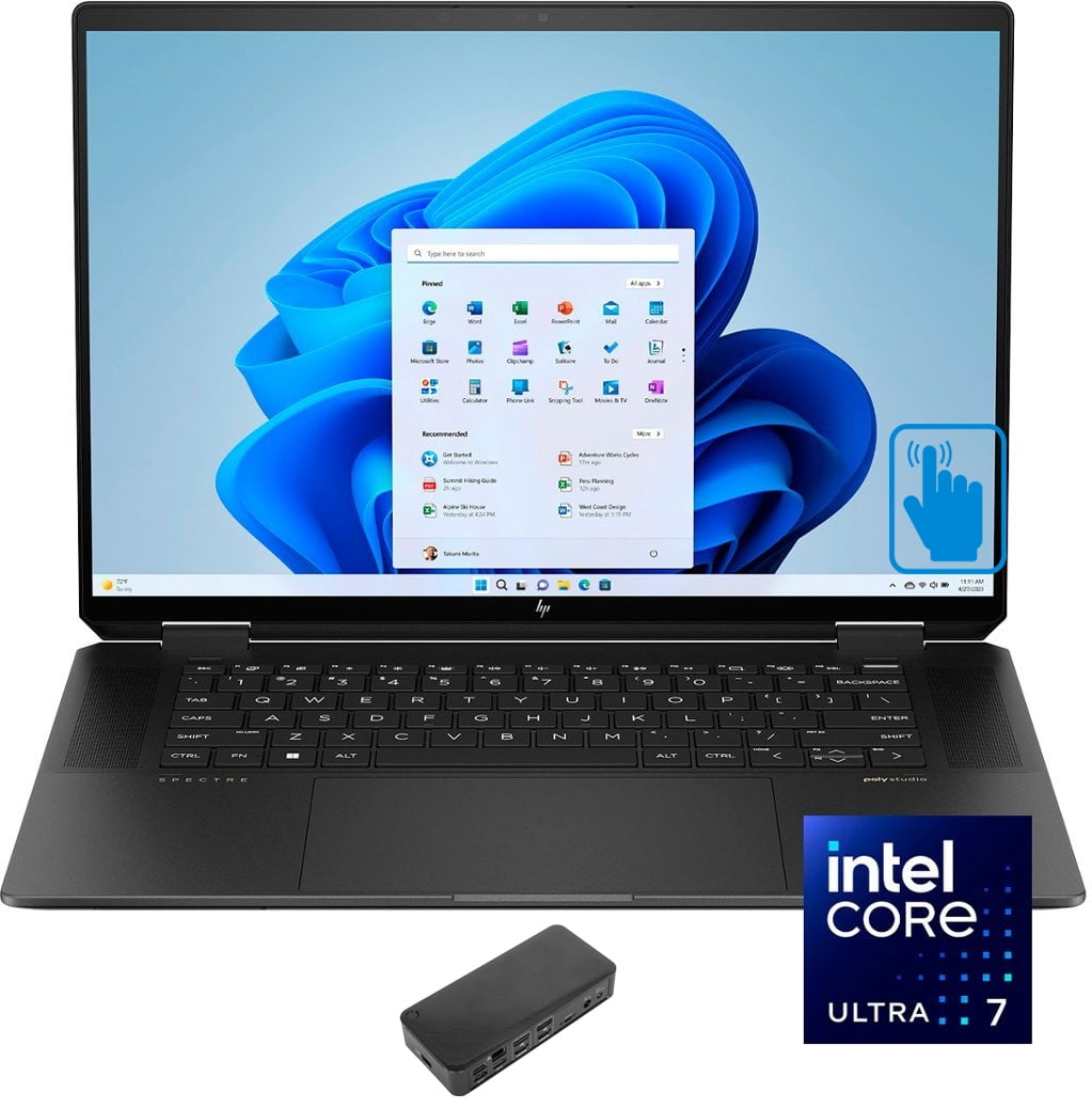 HP Spectre x360 Home/Business 2-in-1 Laptop (Intel Ultra 7-155H 16-Core ...