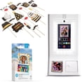 HP Sprocket Photo Booth Instant Color Printer + 100 Zink Sheets + Party ...