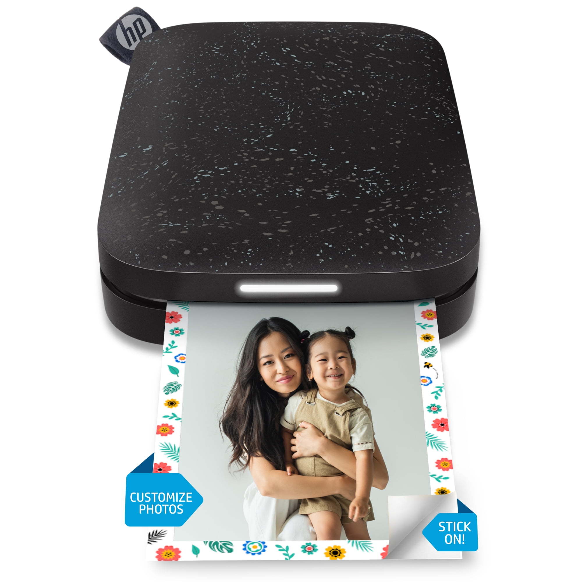 HP Sprocket Portable 2x3" Instant Photo Printer (Black Noir), for Ios ...