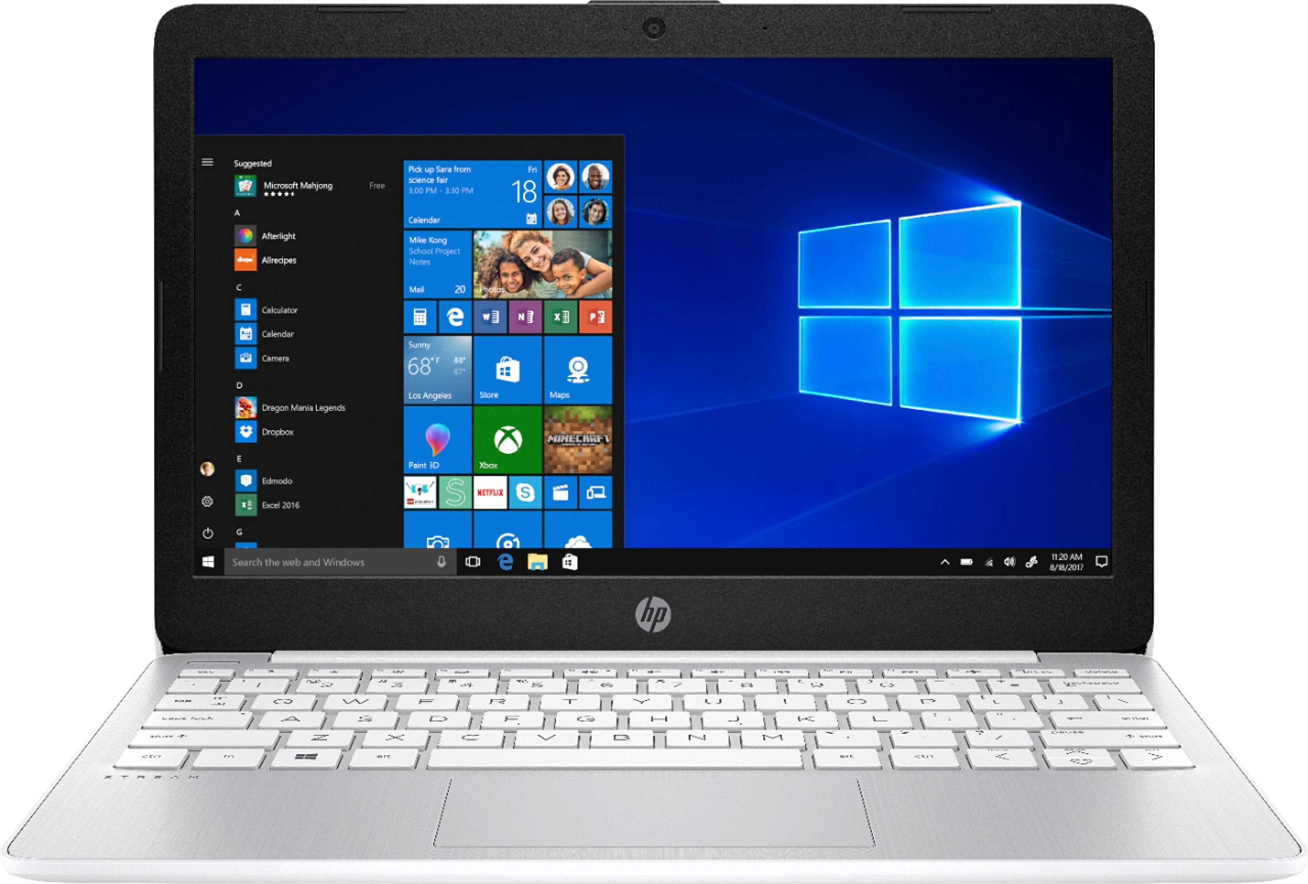 HP - Stream 11.6" Laptop - Intel Celeron - 4GB Memory - 64GB eMMC Flash Memory - Diamond White ...