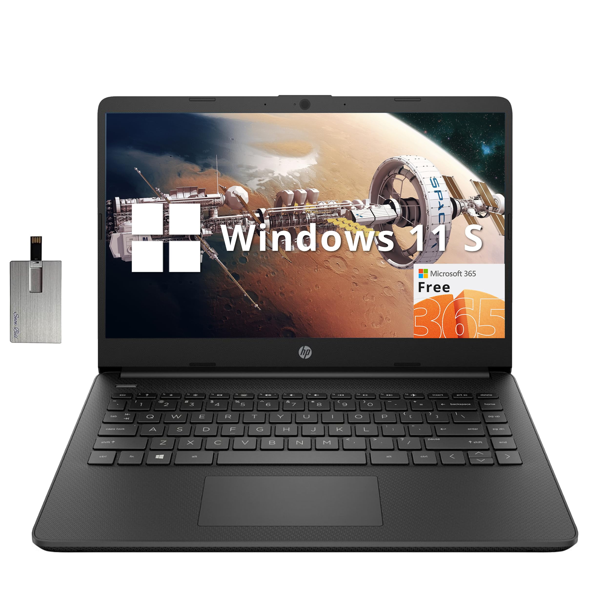 HP Stream 14" HD BrightView Laptop, Intel Celeron N4120, 16GB RAM ...