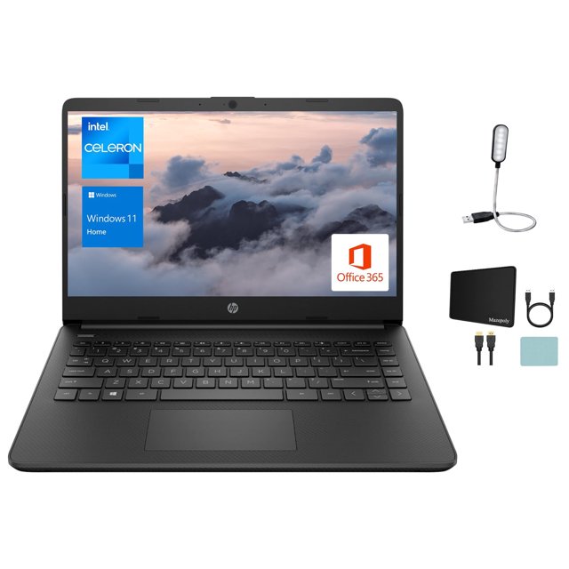 "HP Stream 14"" HD Laptop, Intel N4120, 16GB, 64GB eMMC, WiFi ...
