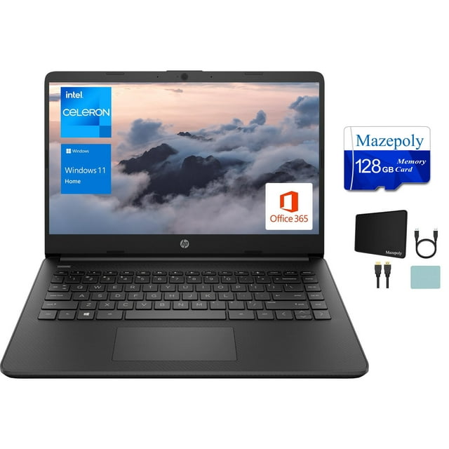 HP Stream 14" HD, Business Laptop, Intel N4120, 16GB RAM, 64GB eMMC ...