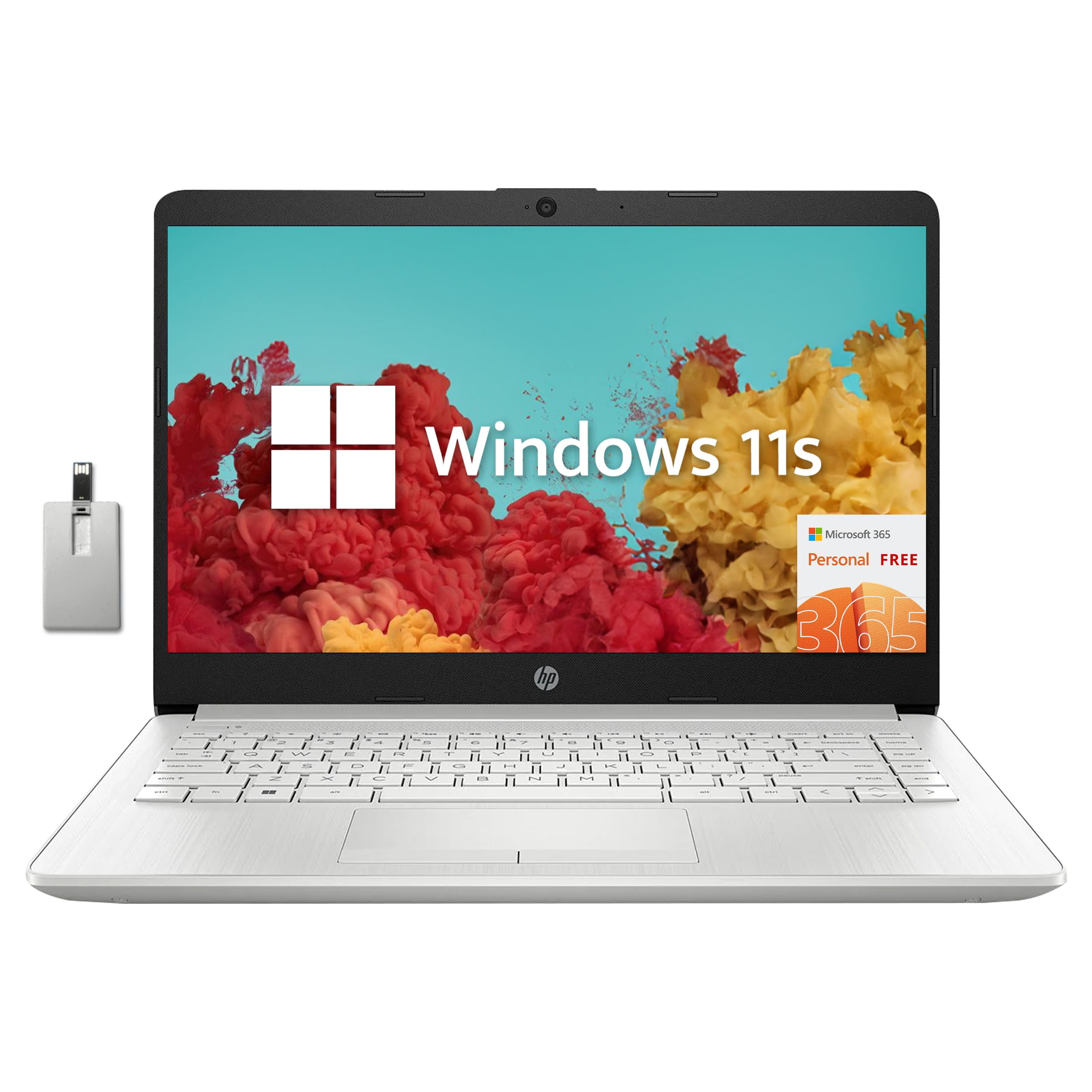 HP Stream 14" HD Laptop, Intel Celeron N4120, 4GB RAM, 64GB eMMC, Intel ...