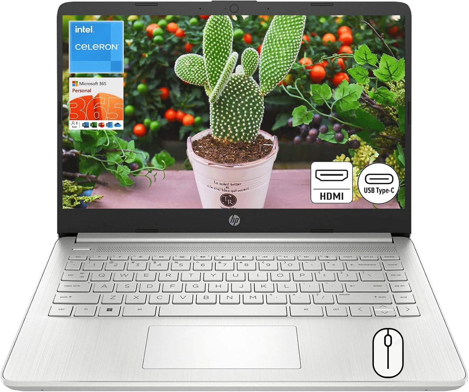 HP Stream 14" HD Laptop, Intel Celeron N4120 Processor, Intel UHD ...