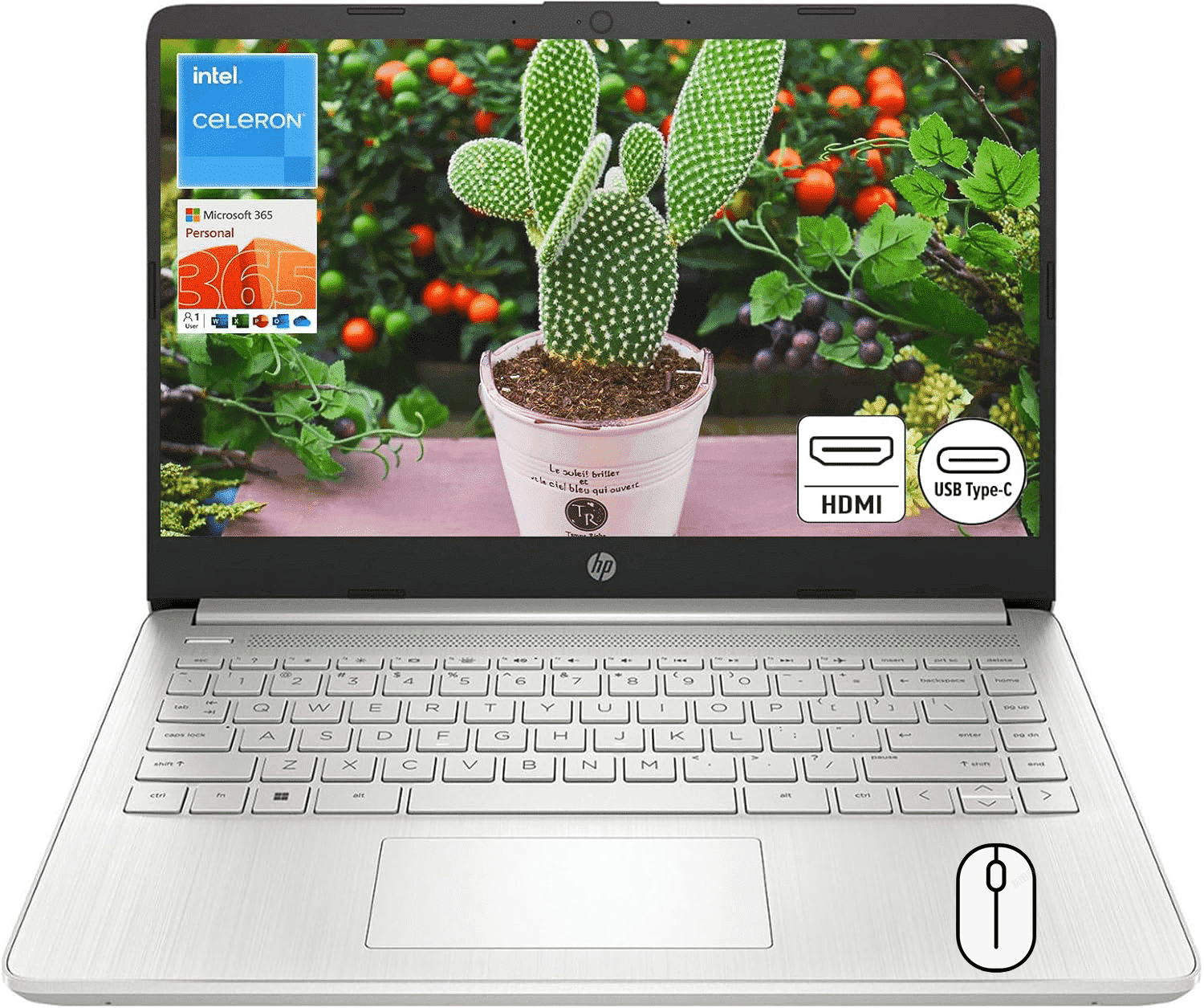 HP Stream 14" HD Laptop, Intel Celeron N4120 Processor, Intel UHD ...