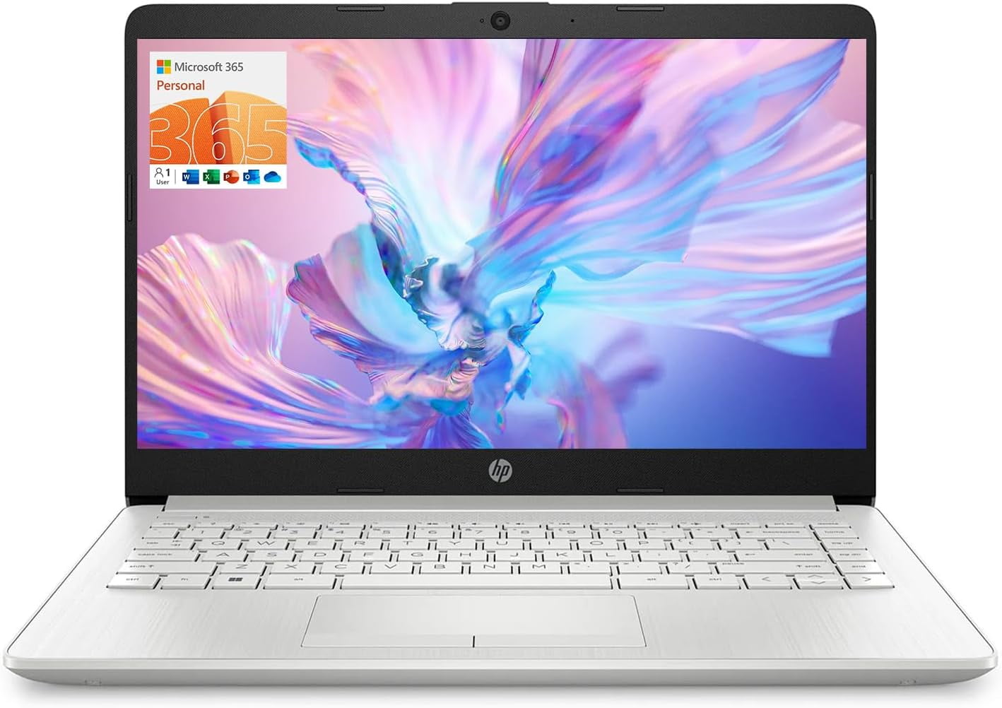 "HP Stream 14"" HD Laptop, Intel Quad-Core, 4GB RAM, 64GB eMMC+256GB ...