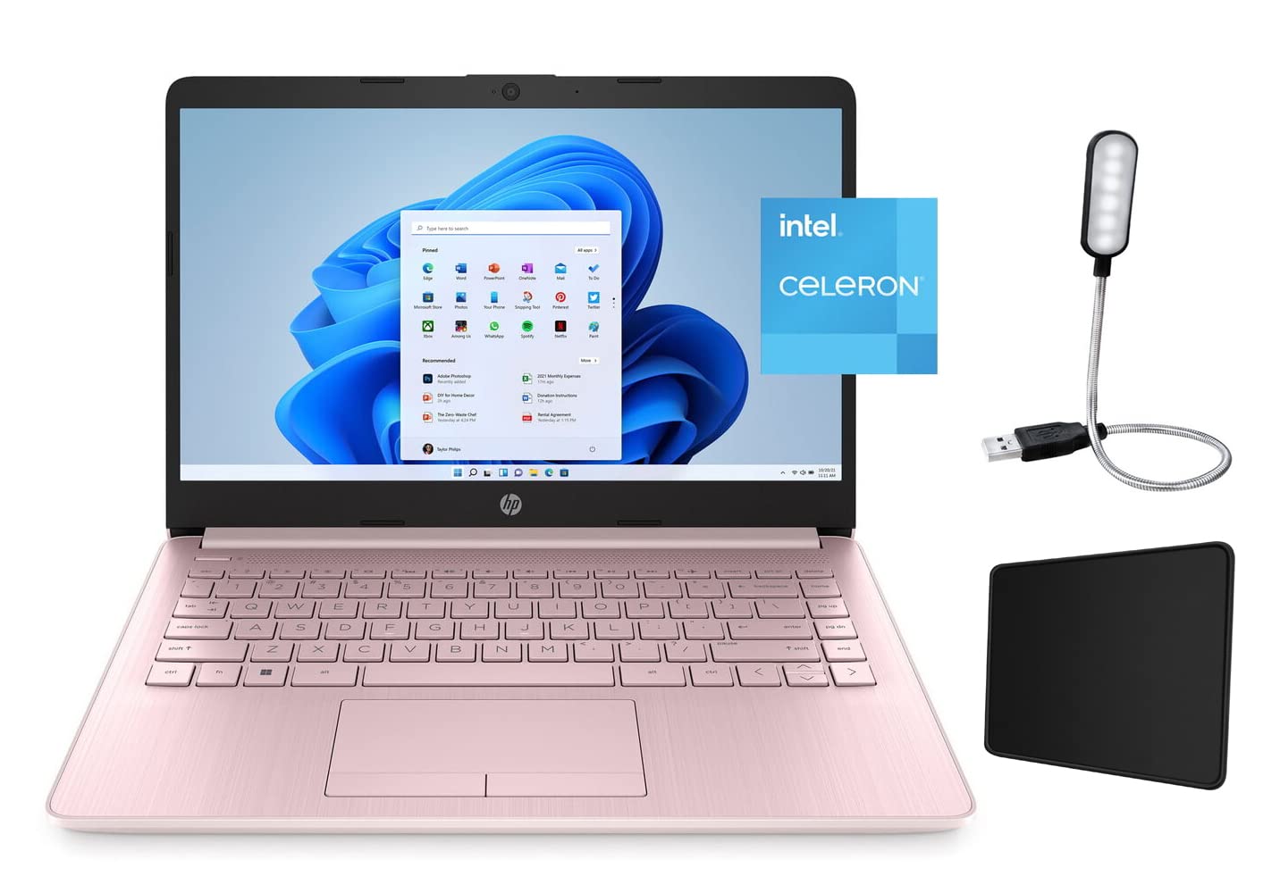 HP Stream 14" Laptop, Intel Celeron N4020 Processor, 4GB RAM, 64GB eMMC ...