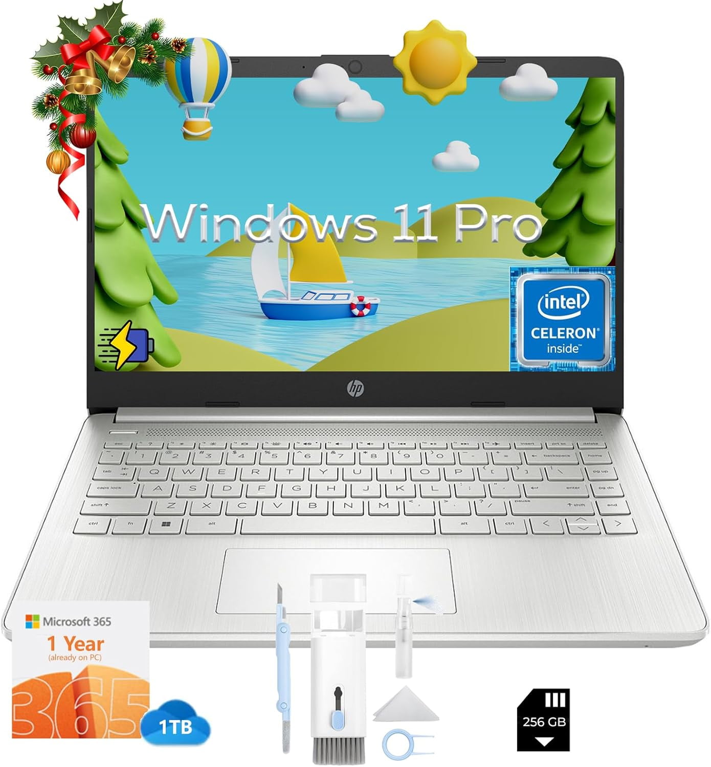 HP Stream 14" Laptop for Student Business, Intel Quad-Core N4120, 16GB ...