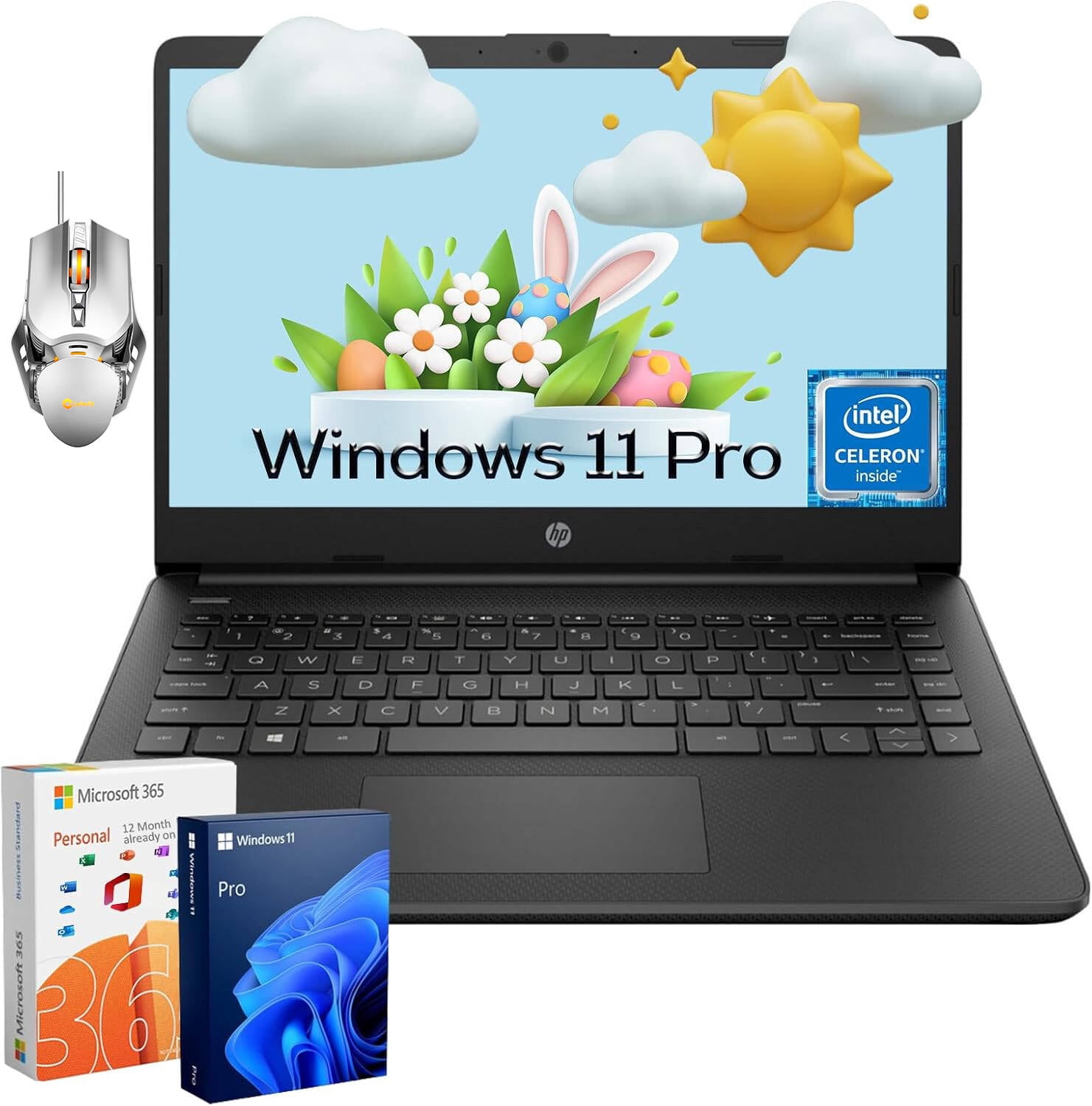 HP Stream 14" Laptop for Student Business, Intel Quad-Core N4120, 16GB ...
