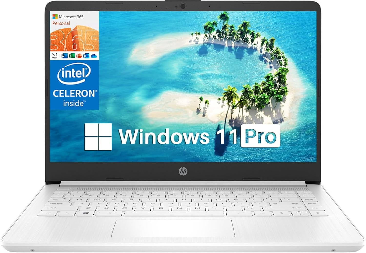 HP Stream 14" Laptop for Student and Business, Intel Quad-Core N4120 ...