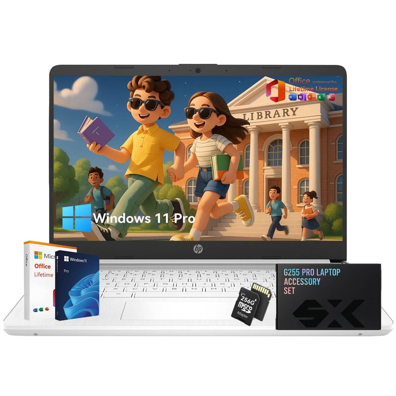 HP Student Business Laptop Computer, 8GB RAM, 384GB Storage (128GB UFS+ ...