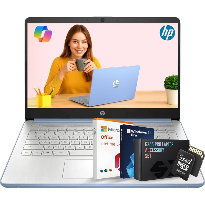 HP Student Laptop, Intel N150, 8GB RAM, 384GB Storage, Windows 11 Pro ...