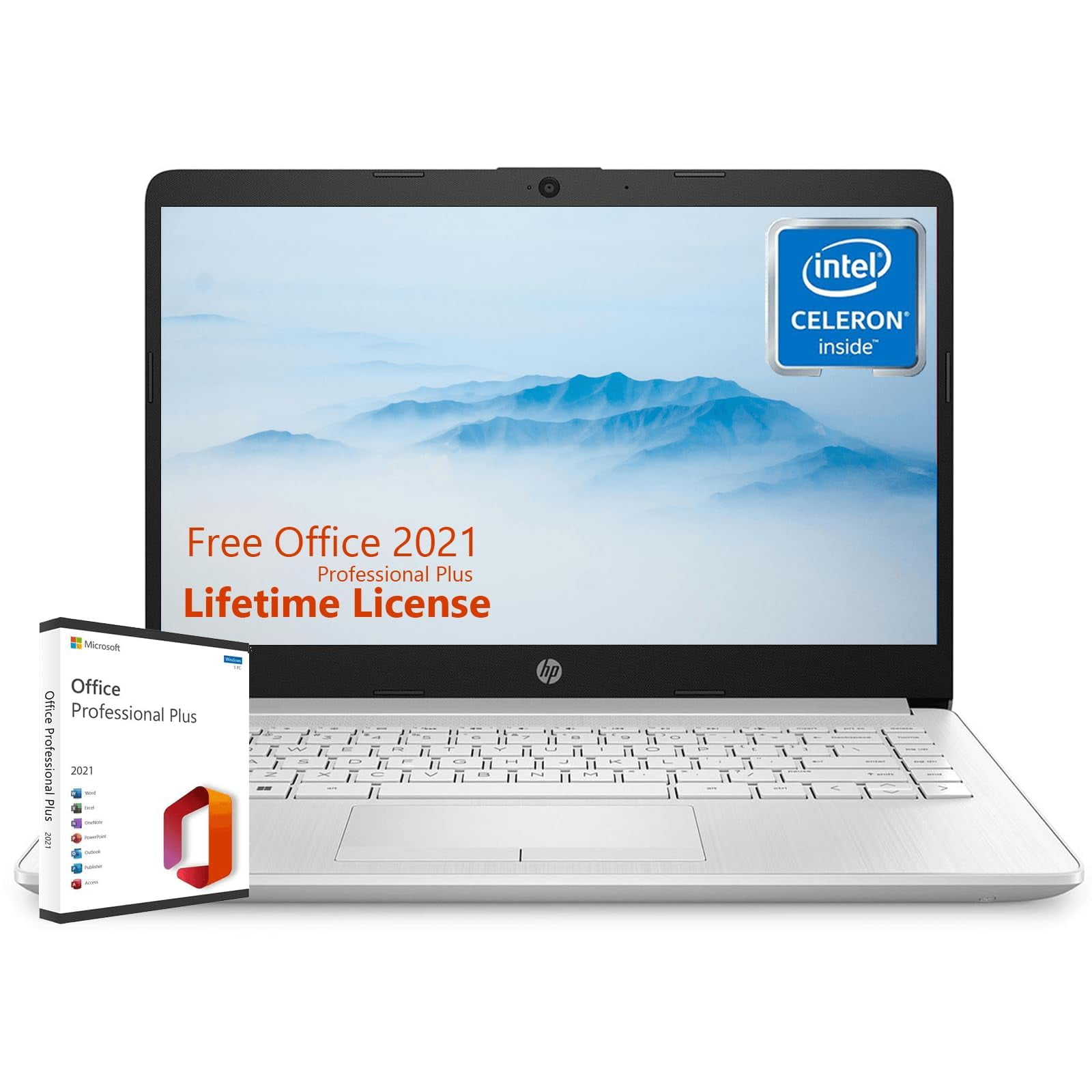 HP Thin Everyday Laptop Computer - Office Lifetime Lisence, Intel Quad ...
