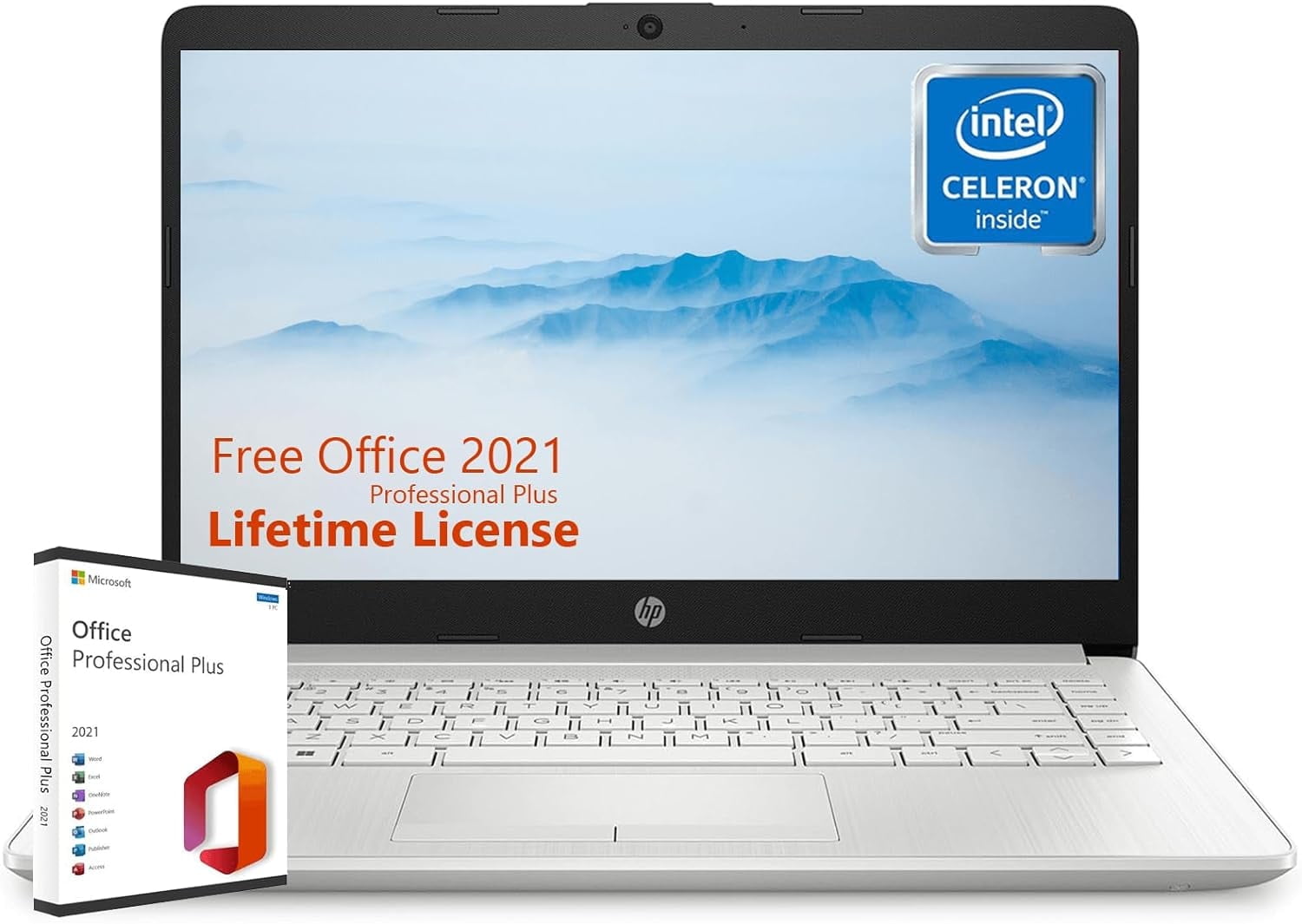 HP Thin Everyday Laptop Computer - with Office Professional Lifetime ...