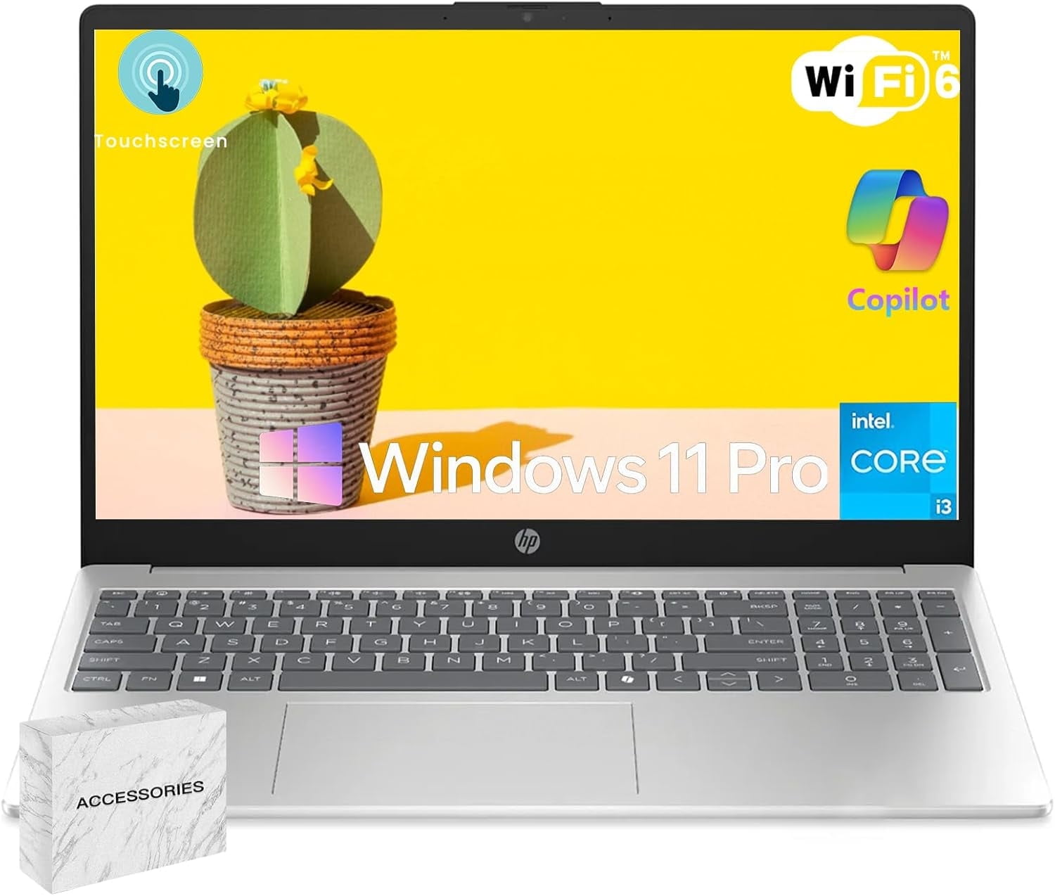 HP Touch-screen Laptop for Business and Student, 15.6" HD Micro-Edge ...