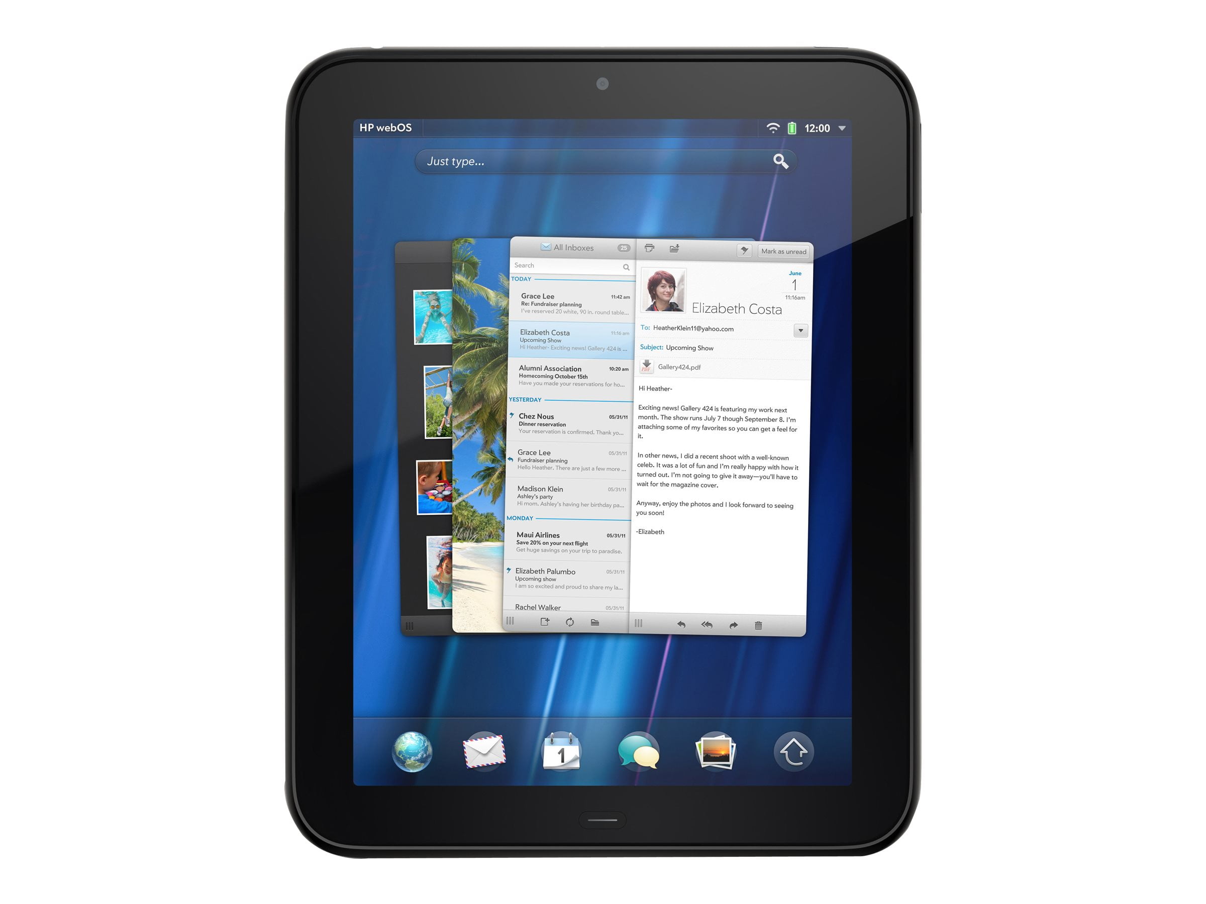 HP TouchPad FB356UA 9.7" LED Tablet Computer, Snapdragon APQ8060 1.2GHz ...