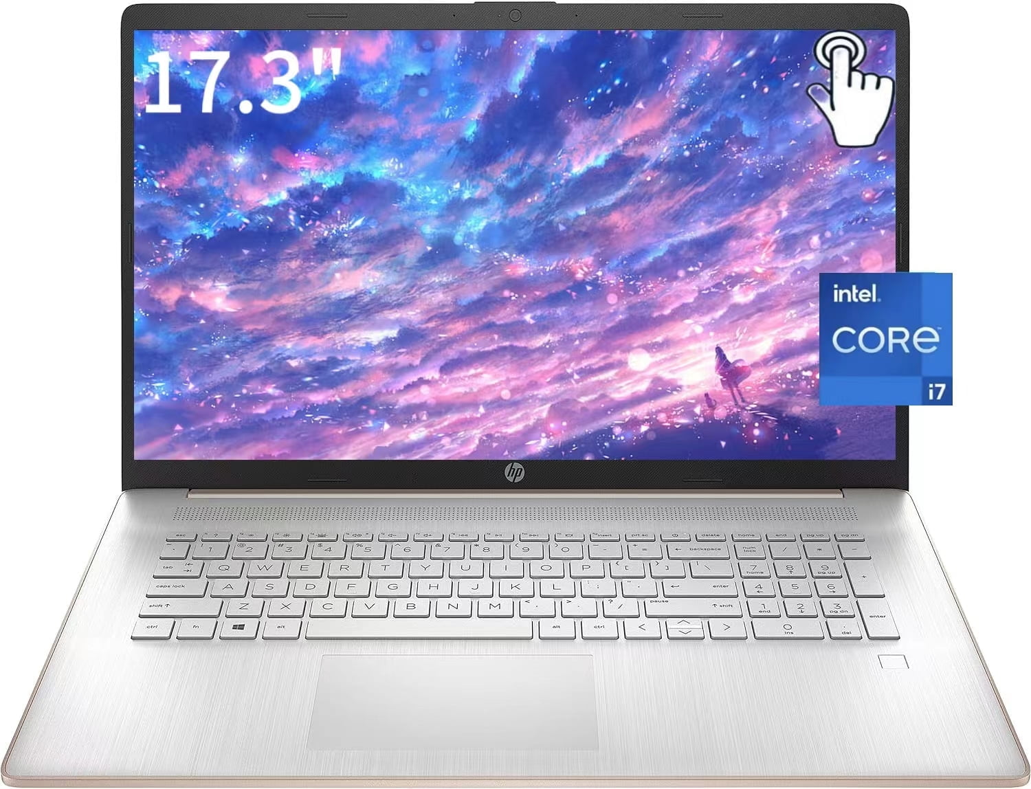 "HP 17.3"" Touchscreen HD Laptop, i7-1355U,16GB, 1TB SSD, Backlit ...