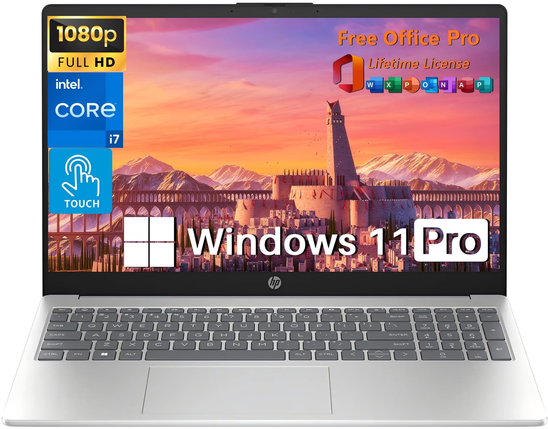 HP Touchscreen Laptop for Business Student, 15.6" FHD, Intel i7-1255U ...