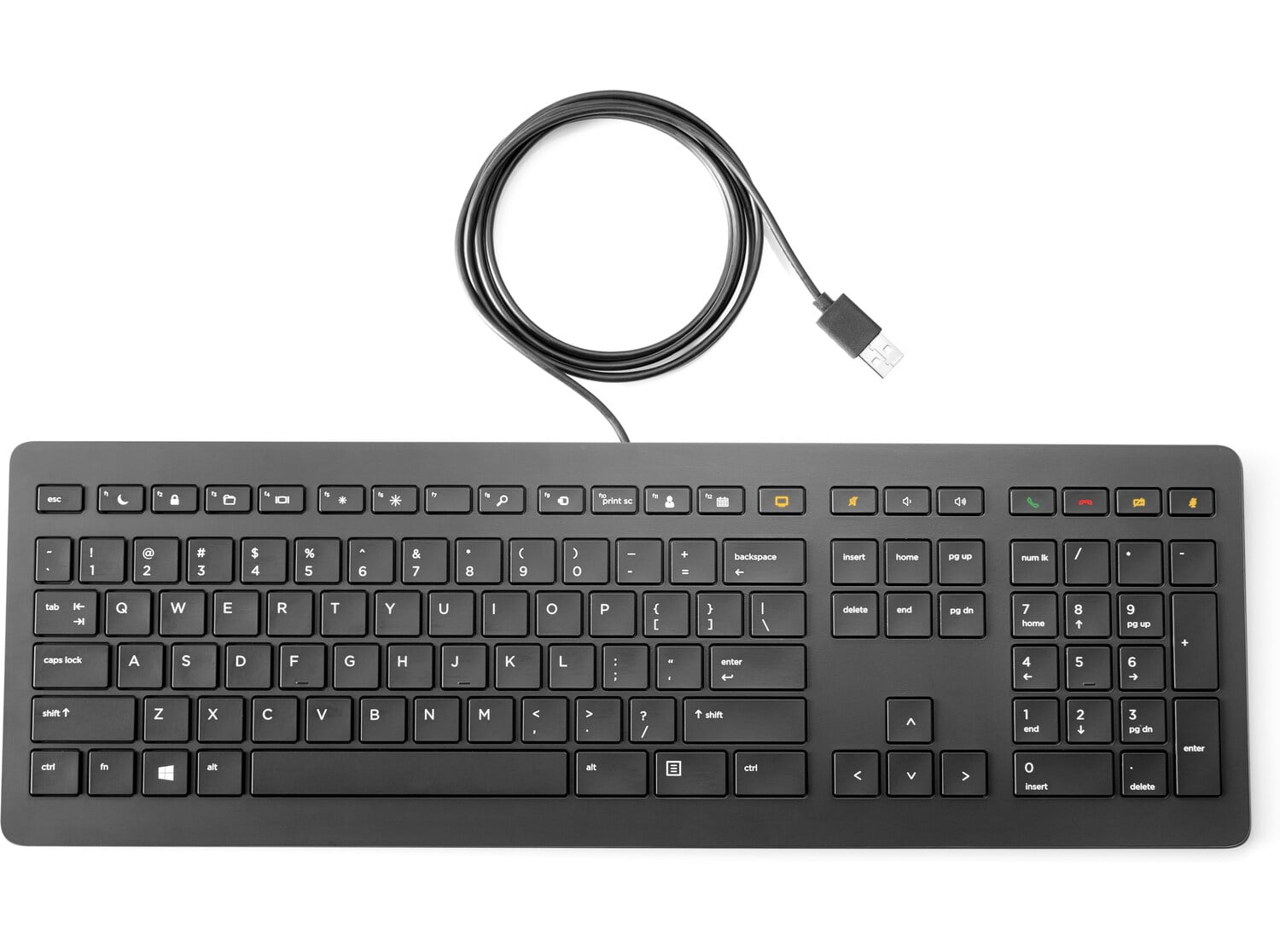 HP USB Collaboration Keyboard,Black,USB interface (Z9N38UT#ABA ...