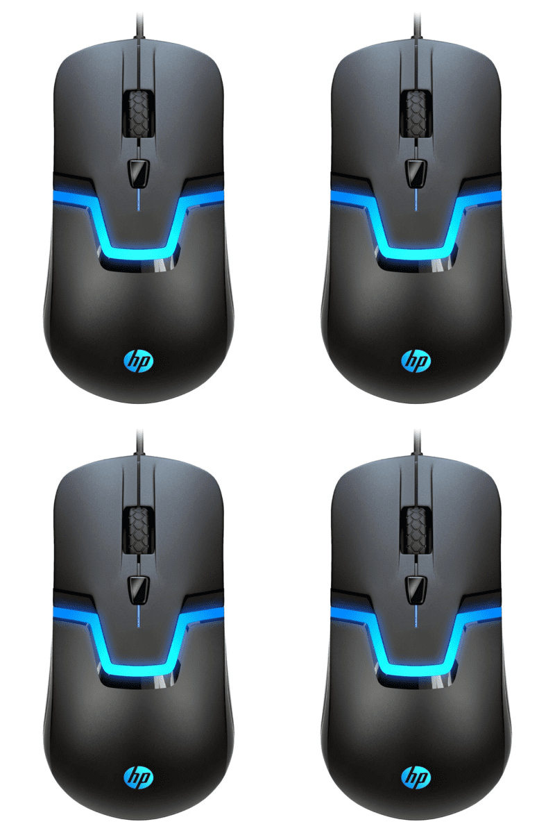 (4 pack) HP USB Wired Gaming Optical Mouse with LED Backlight and ...