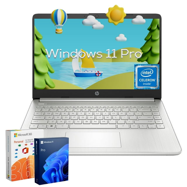 HP Ultra-Thin Everyday Laptop Notebook - Windows 11 Pro & 1-Year ...