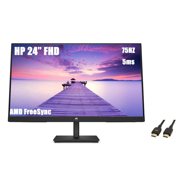 HP V24v G5 24" FHD VA Monitor, Full HD 1920 x 1080 LCD Display, 5ms ...
