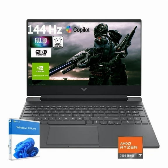 HP Victus 15-fb3093dx 15.6" Gaming Laptop Computer, AMD Ryzen 7 7445HS 3.2GHz Processor ,NVIDIA ...