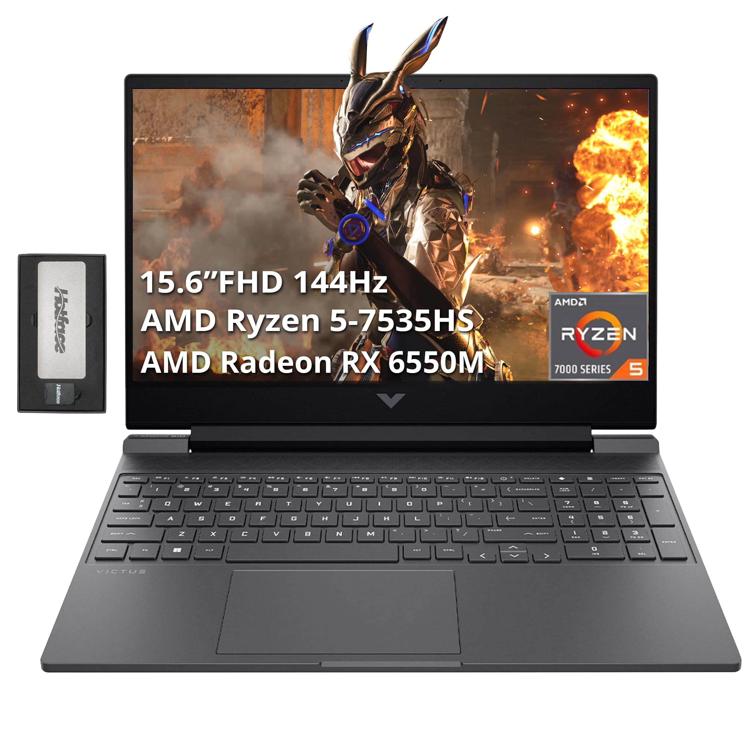 HP Victus 15.6" FHD 144Hz Gaming Laptop, AMD Ryzen 5-7535HS, 16GB DDR5 ...