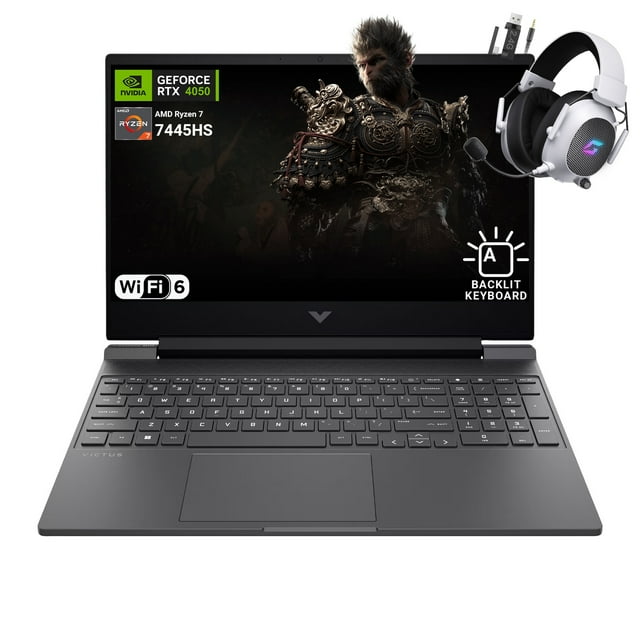 HP Victus 15.6" FHD 144Hz Gaming Laptop - AMD Ryzen 7 7445HS, 32GB RAM ...