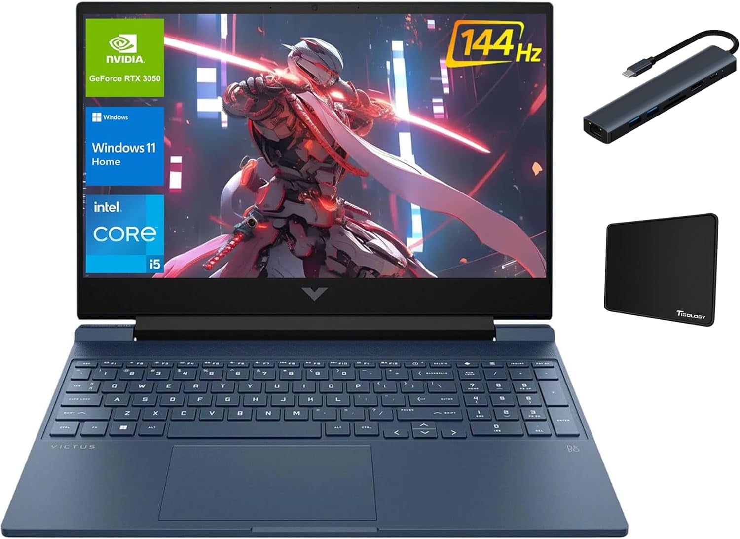 HP Victus 15.6" FHD 144Hz Gaming Laptop, Intel Core i5-12450H, 32GB RAM ...