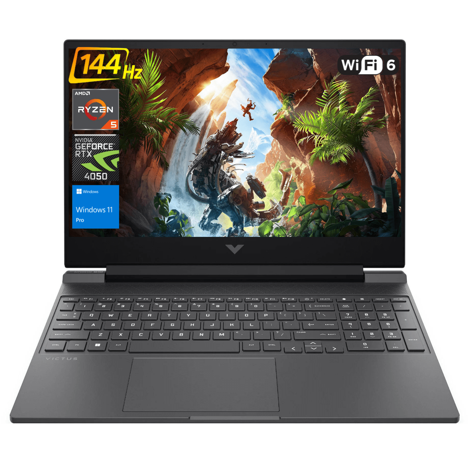 HP Victus 15.6" Premium Gaming Laptop, 15.6" FHD 144Hz, AMD Ryzen 5 ...