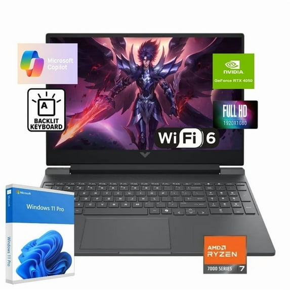 HP Victus 15-fb3093dx 15.6" Gaming Laptop Computer, AMD Ryzen 7 7445HS 3.2GHz Processor ,NVIDIA ...