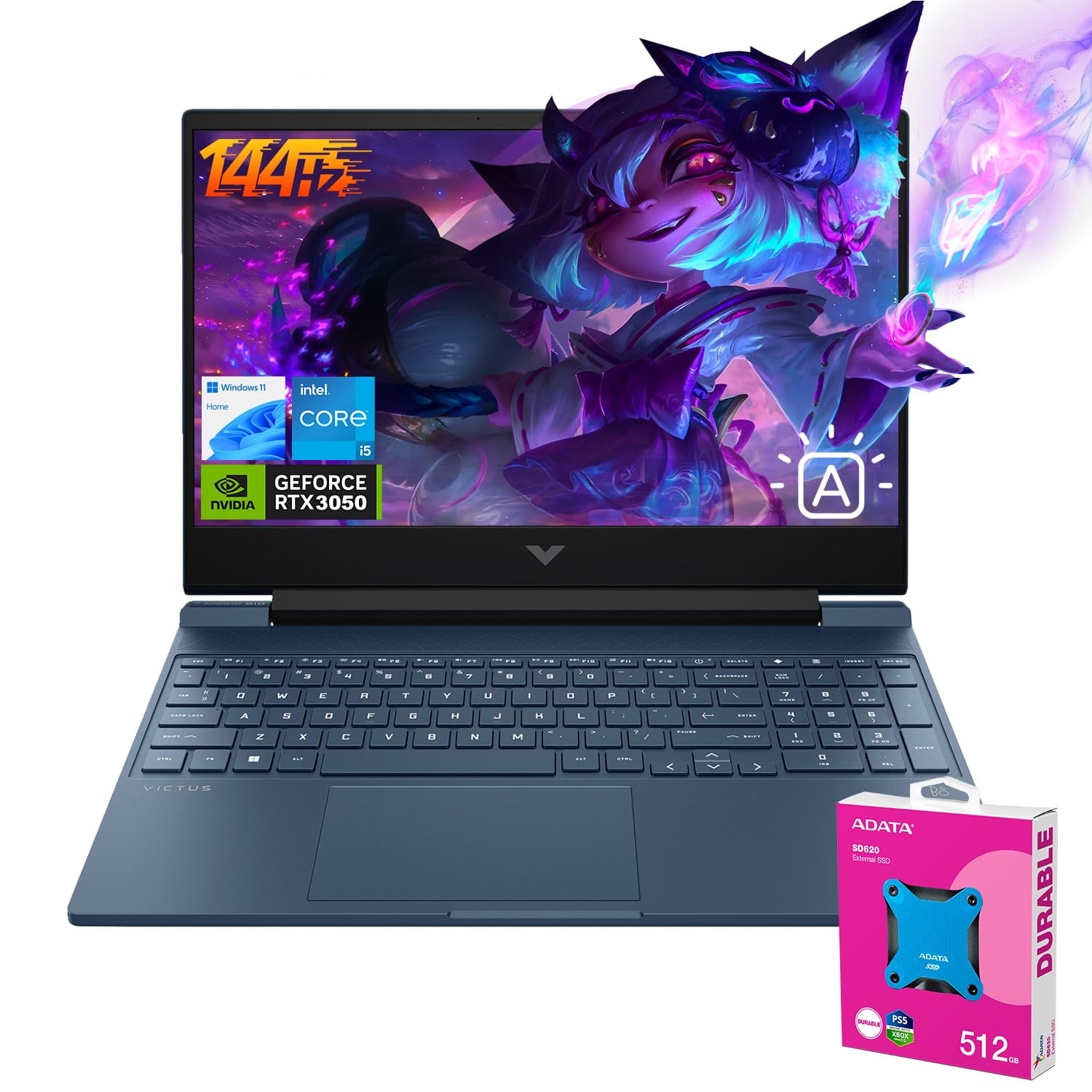 HP Victus 15 i5 Gaming Laptop | 15.6" FHD 144Hz | Intel Core i5-12450H ...