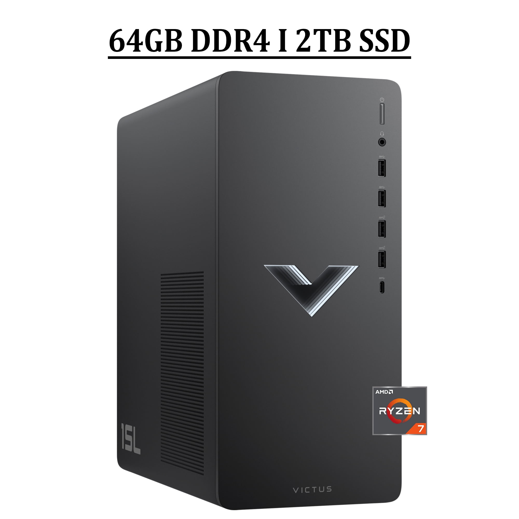 HP Victus 15L Gaming Desktop Computer AMD Octa-Core Ryzen 7 5700G ...