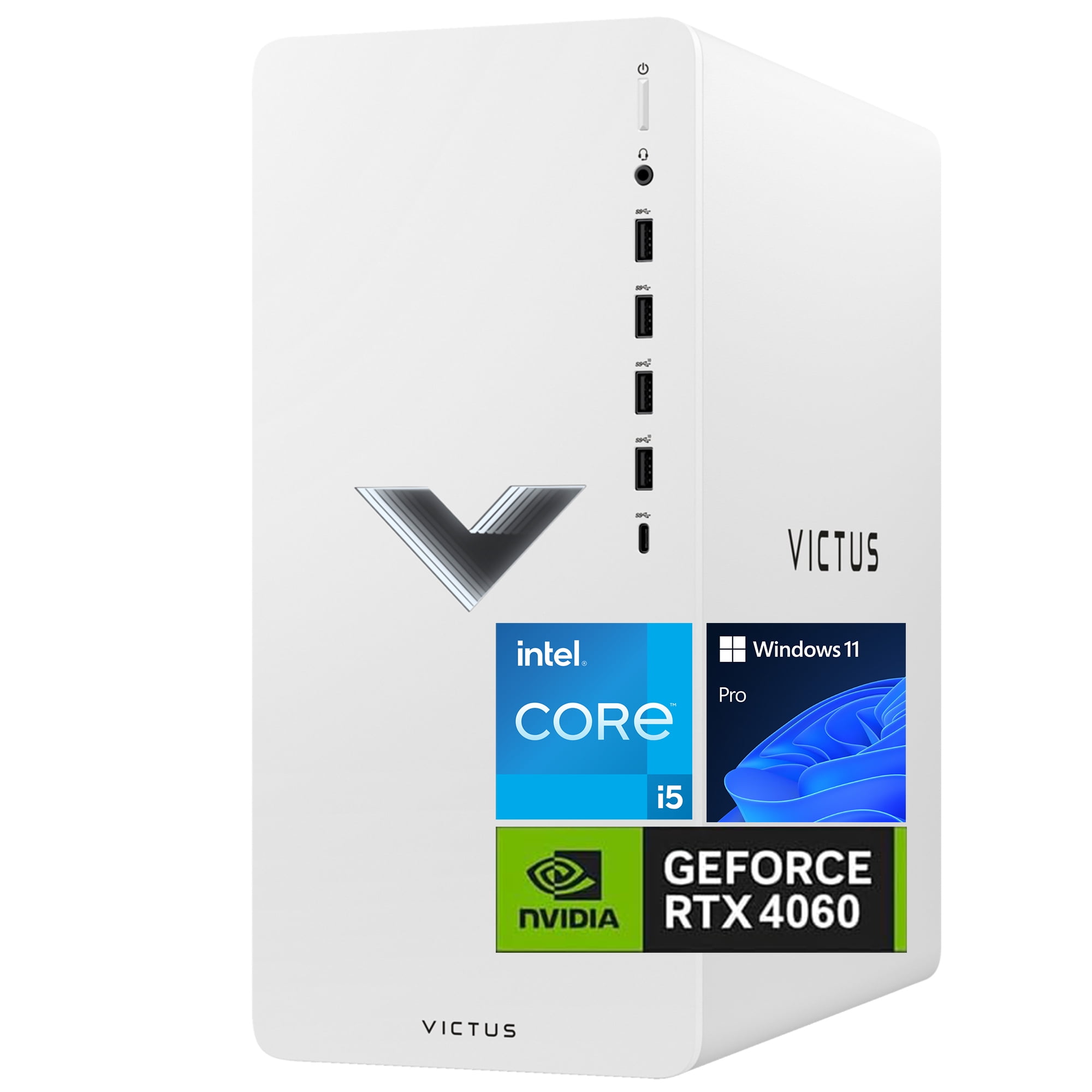 HP Victus 15L Gaming Desktop, Intel i5-14400F, NVIDIA GeForce RTX 4060, 64GB RAM, 1TB SSD, Wi-Fi ...