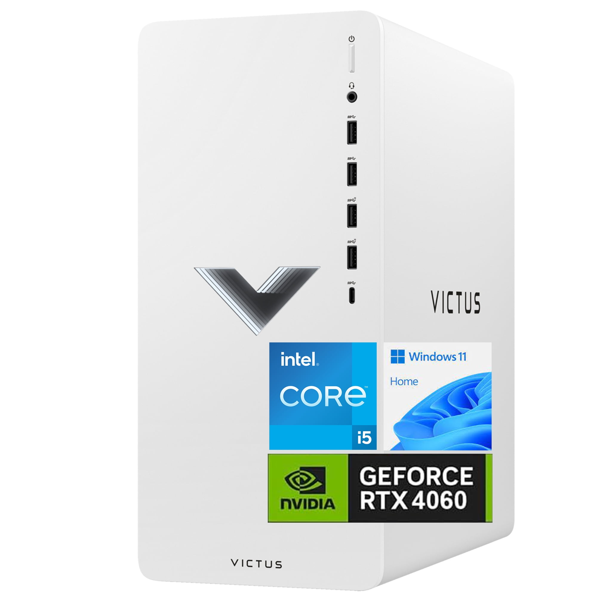 HP Victus 15L Gaming Desktop, Intel i5-14400F, NVIDIA GeForce RTX 4060, 64GB RAM, 4TB SSD, Wi-Fi ...