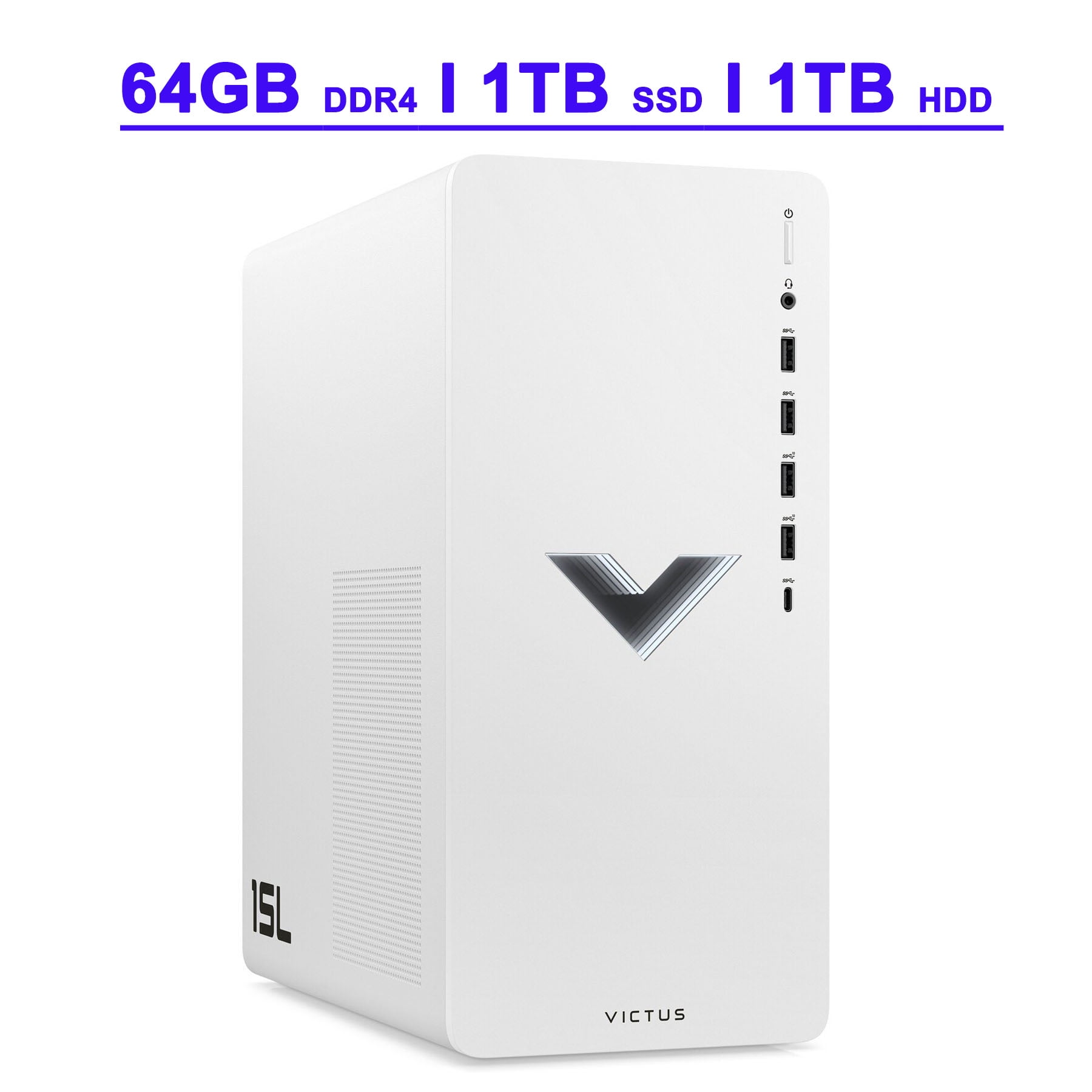 HP Victus 15L Gaming Desktop, 12th Gen Intel i7-12700, 64GB DDR4, 1TB ...