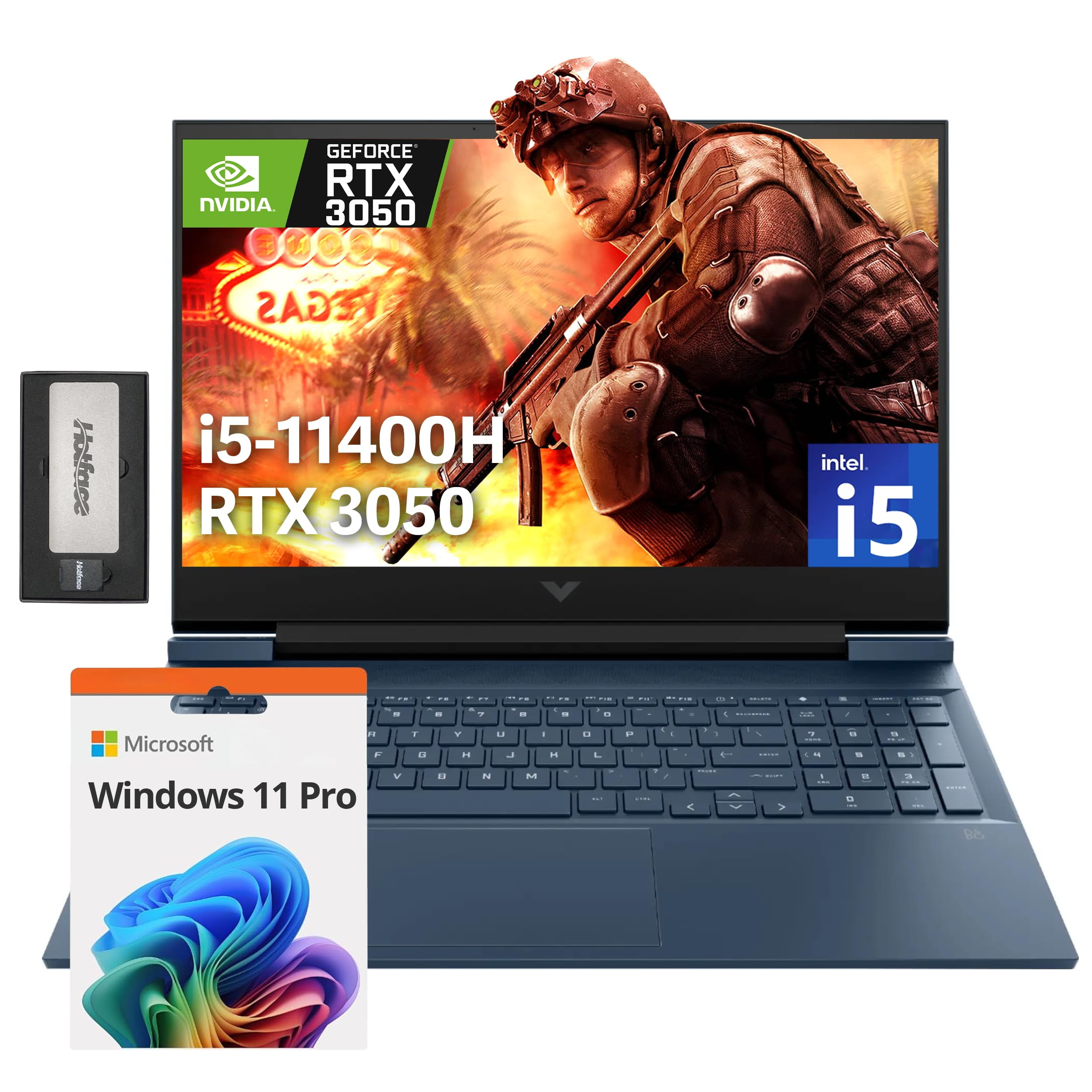 HP Victus 16.1" FHD Gaming Laptop, Intel i5-11400H, 64GB RAM, 4TB PCle ...