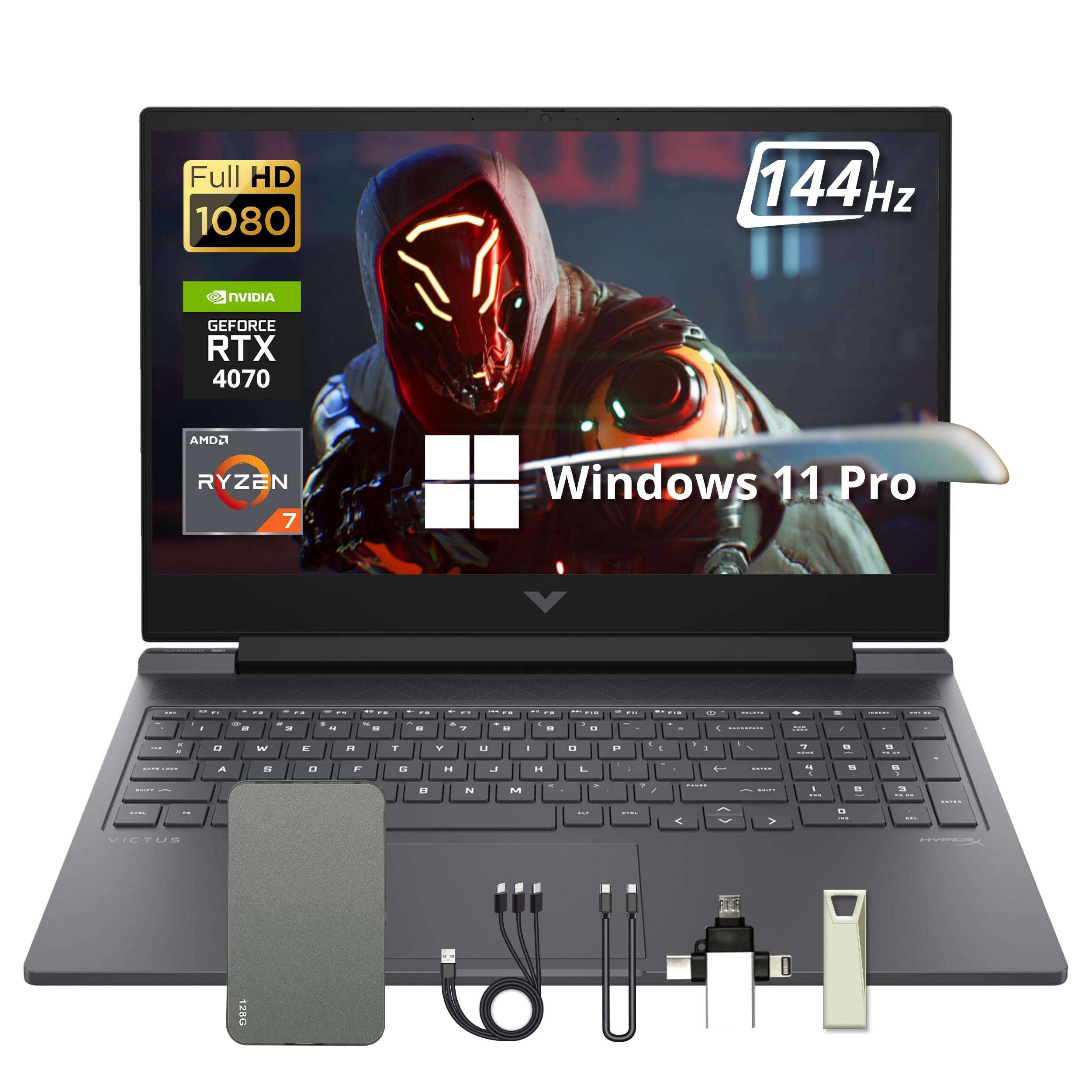 HP Victus 16.1" Gaming Laptop, 144Hz FHD Anti-Glare, AMD Ryzen 7-8845HS ...