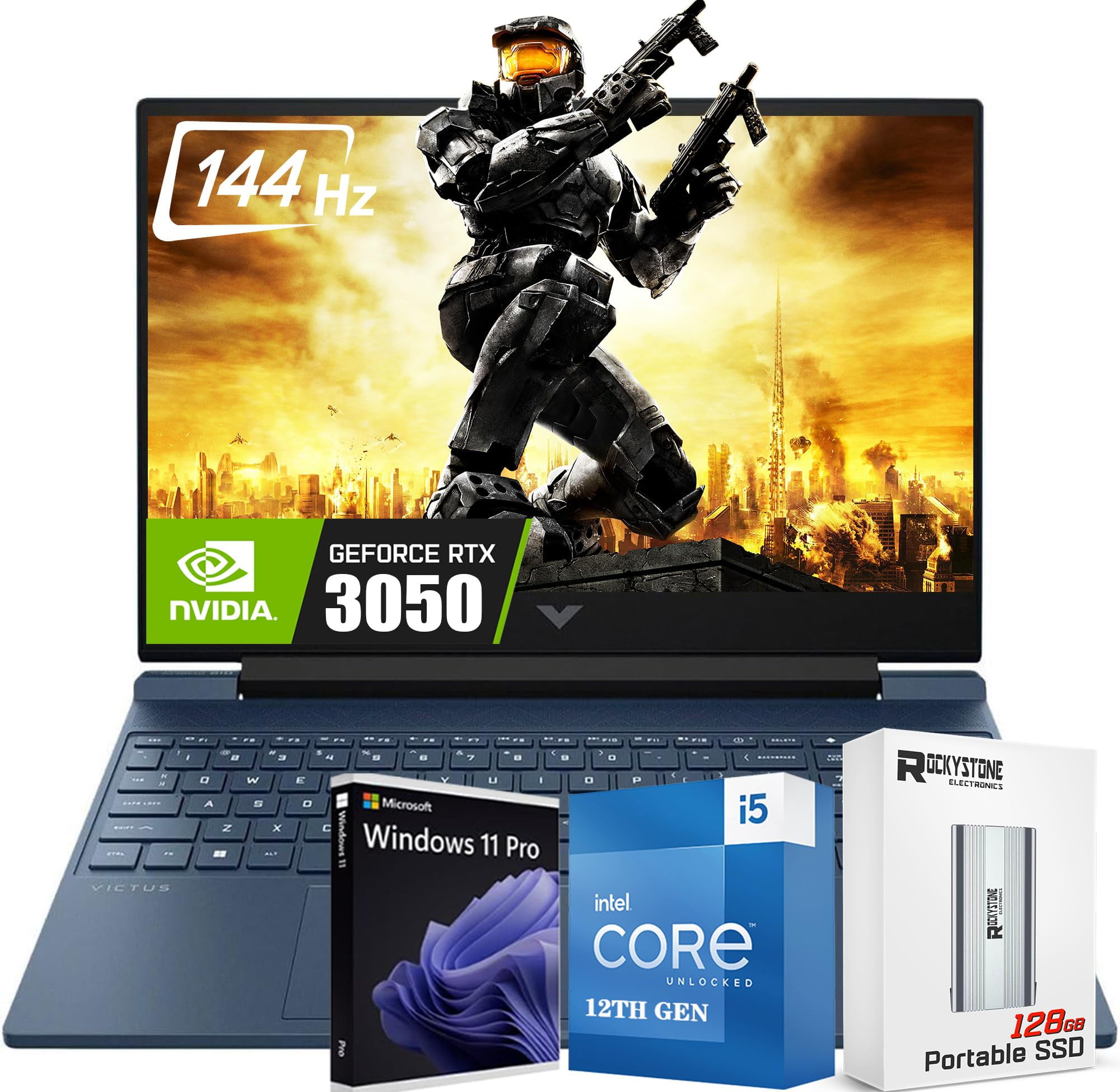 HP Victus Gaming Laptop, 15.6" 144Hz FHD, 8-Core Intel Core i5-12450H ...