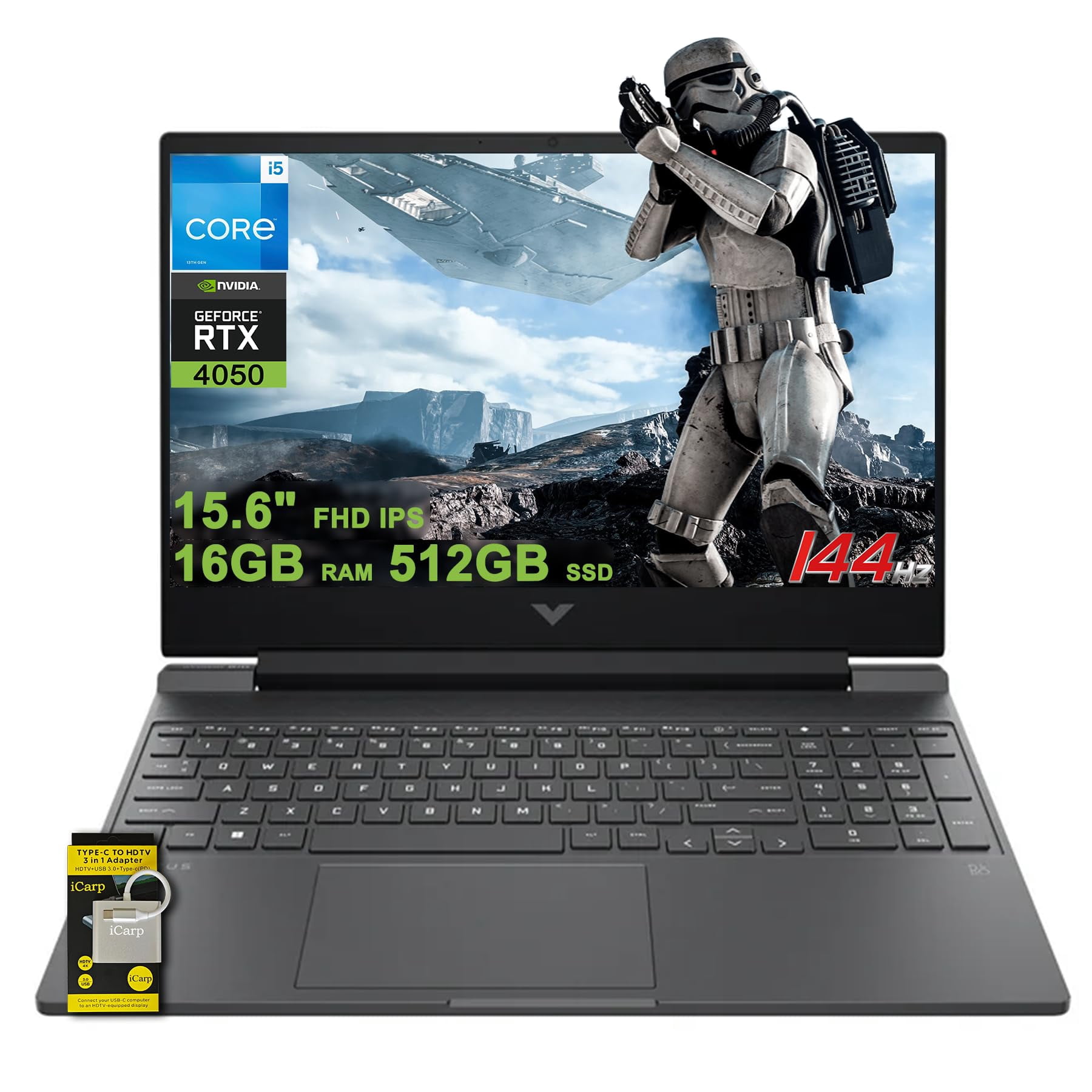 HP Victus Gaming Laptop 15.6" FHD IPS 144Hz Intel 8-core i5-13420H (>i7 ...